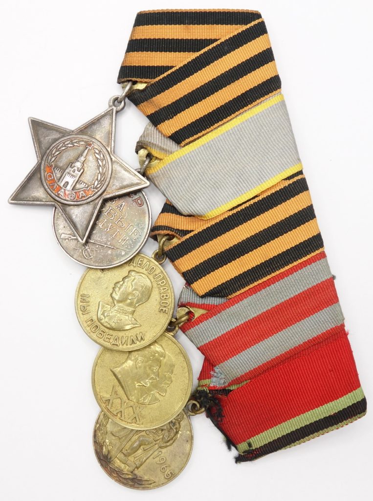 Group of Soviet Orders and Medals. Order of Glory 3rd class #54970 ...