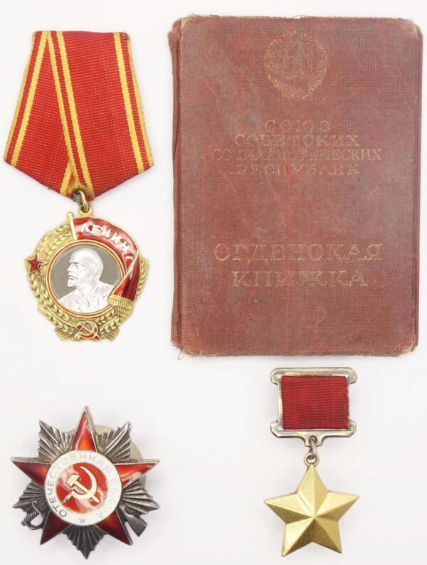 Gold Star medal to Hero of the Soviet Union + Order of Lenin